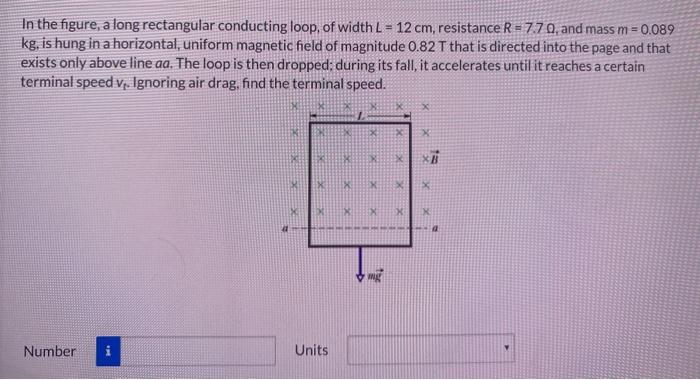 Solved In the figure, a long rectangular conducting loop, of | Chegg.com