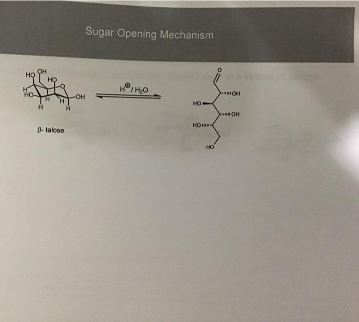 Solved Sugar Opening MechanismPropose a Synthesis ( 4 steps) | Chegg.com
