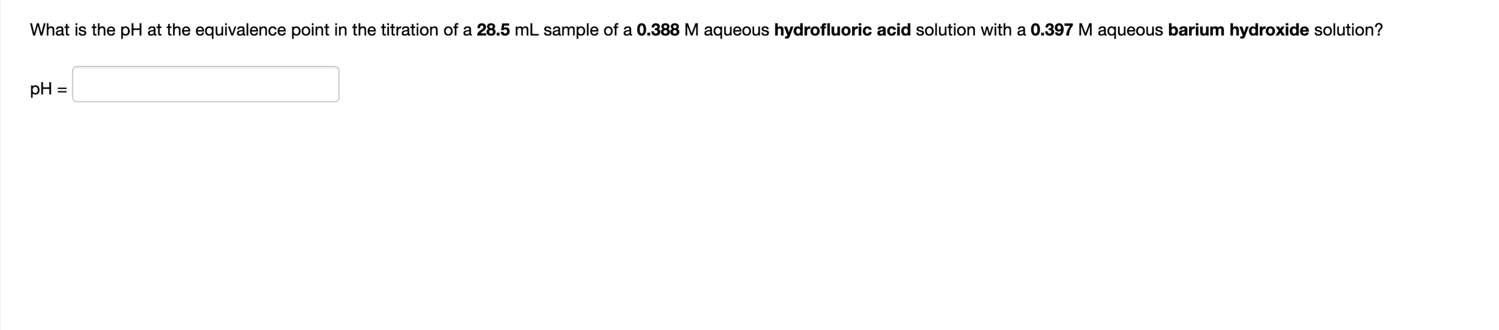 Solved What is the pH ﻿at the equivalence point in the | Chegg.com