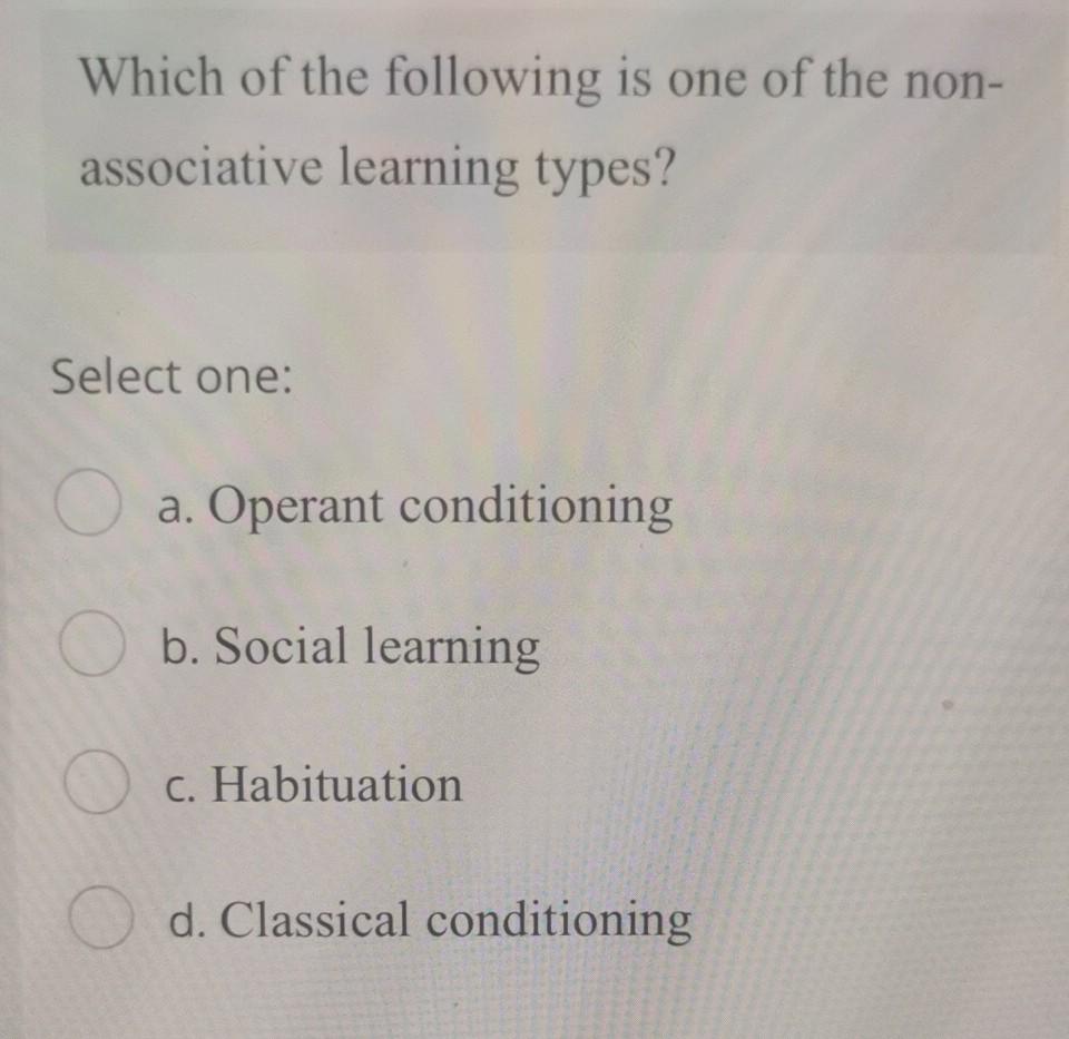 Solved Which of the following is one of the non- associative | Chegg.com