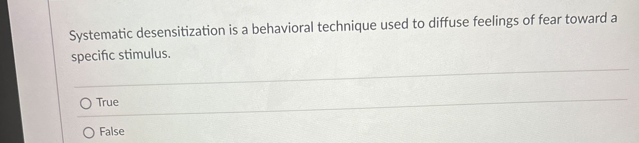 High Quality SOLUTION Systematic desensitization is a behavioral technique | Chegg.com