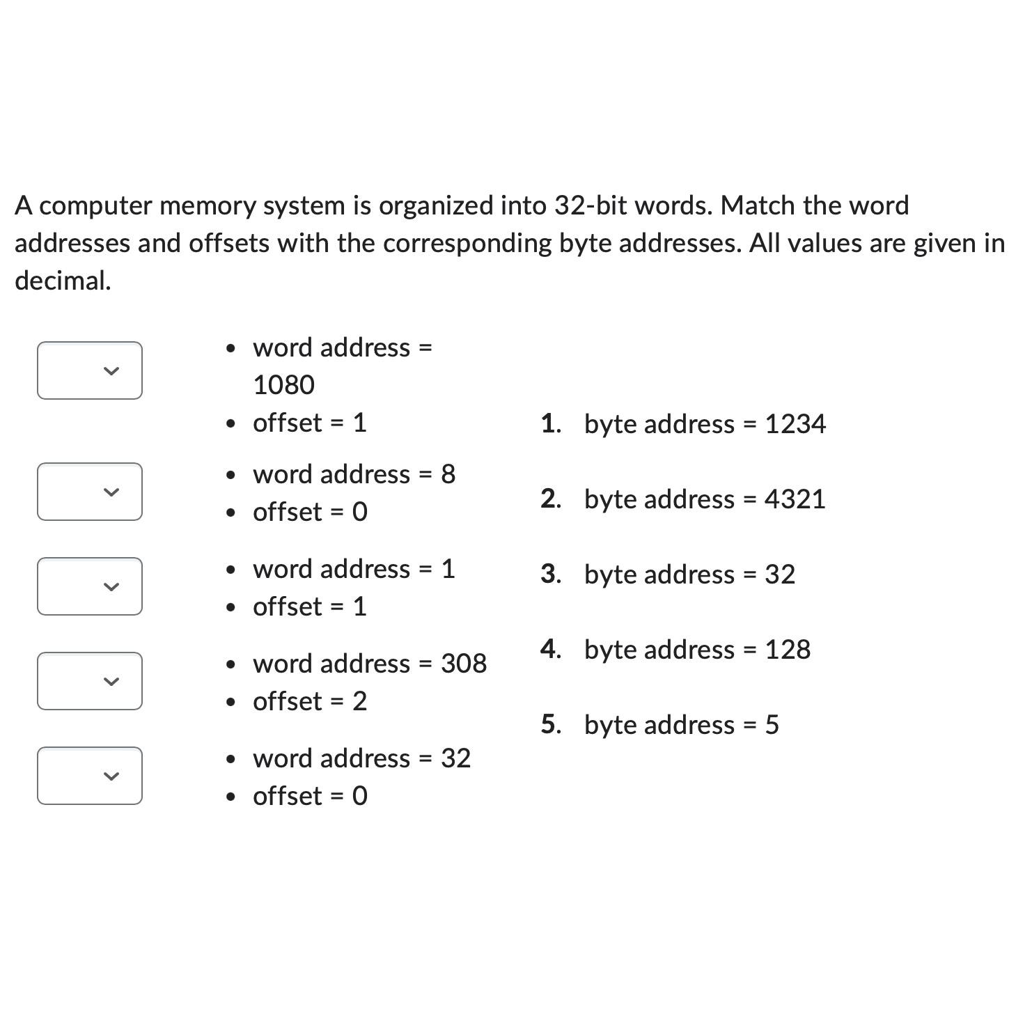 Solved A computer memory system is organized into 32-bit | Chegg.com