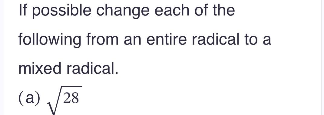 Solved If possible change each of the following from an | Chegg.com