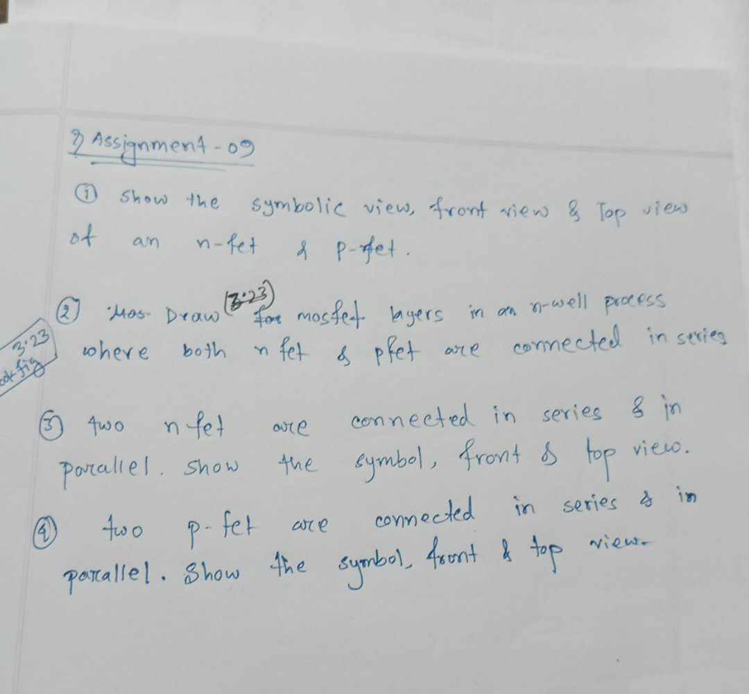 Solved Assignment - 09(i) ﻿Show the symbolic view, front | Chegg.com