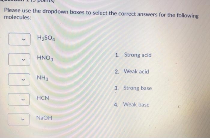 Solved Please use the dropdown boxes to select the correct | Chegg.com