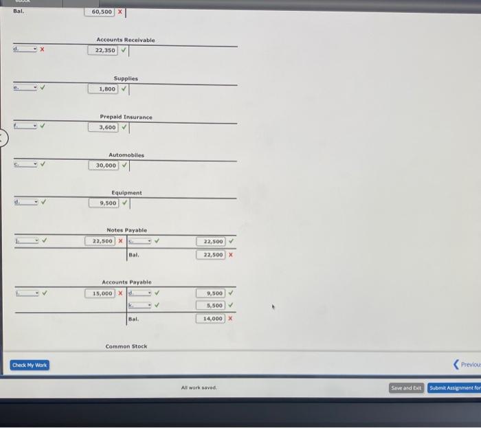 Solved Entries into 7 accounts and tral talance Erin | Chegg.com