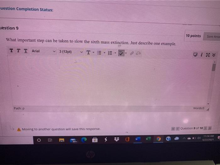 Solved uestion Completion Status: Jestion 9 10 points Save | Chegg.com