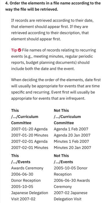 1. Keep file names short and relevant. 2. If using a | Chegg.com