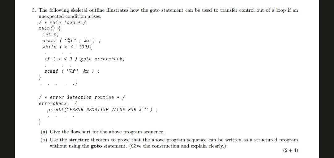 Solved 3. The following skeletal outline illustrates how the | Chegg.com