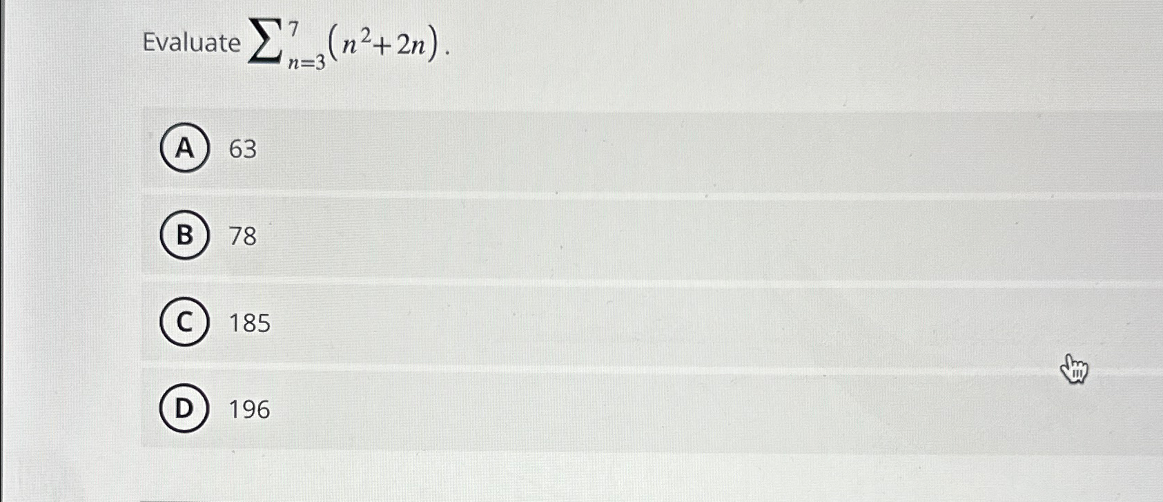 Solved Evaluate ∑n=37(n2+2n)6378185196 | Chegg.com