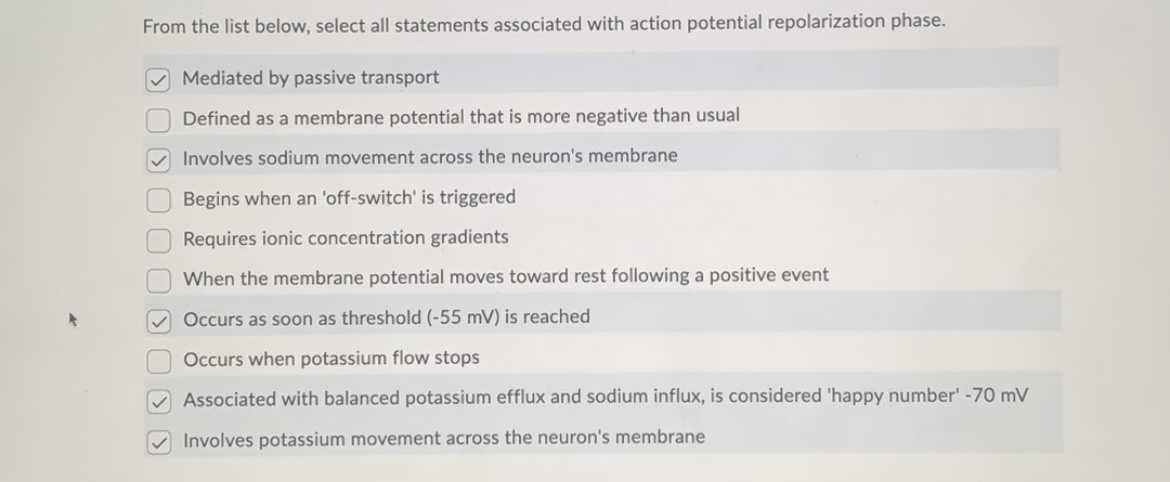 Solved From the list below, select all statements associated | Chegg.com