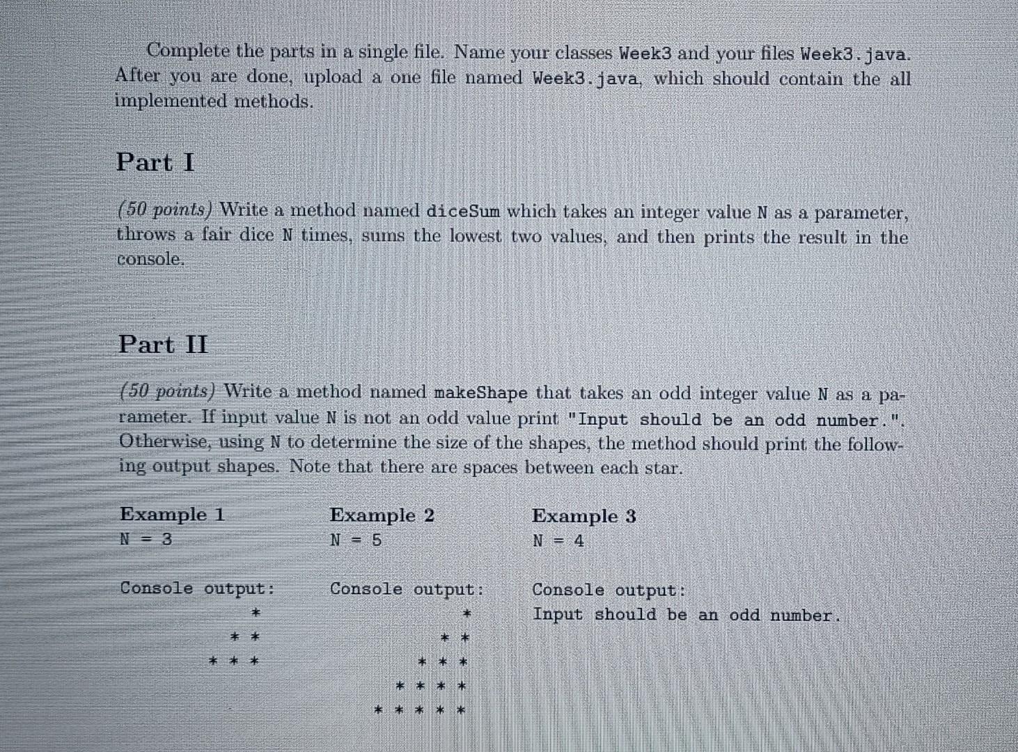 Solved Complete the parts in a single file. Name your | Chegg.com
