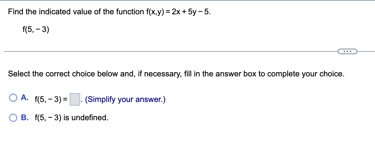 Solved Find the indicated value of the function | Chegg.com
