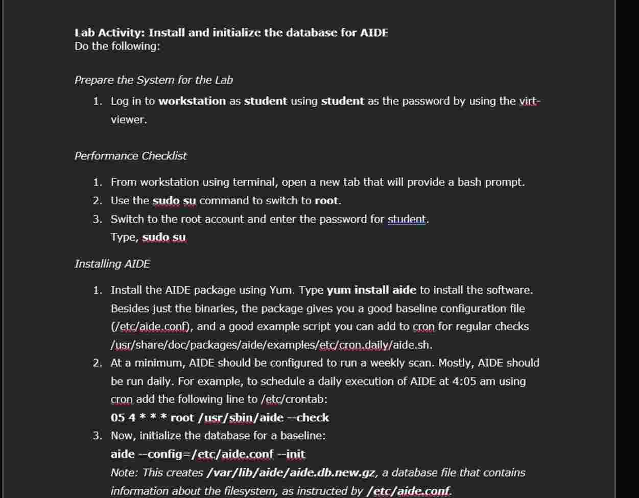Solved Need help with Install and initialize the database | Chegg.com