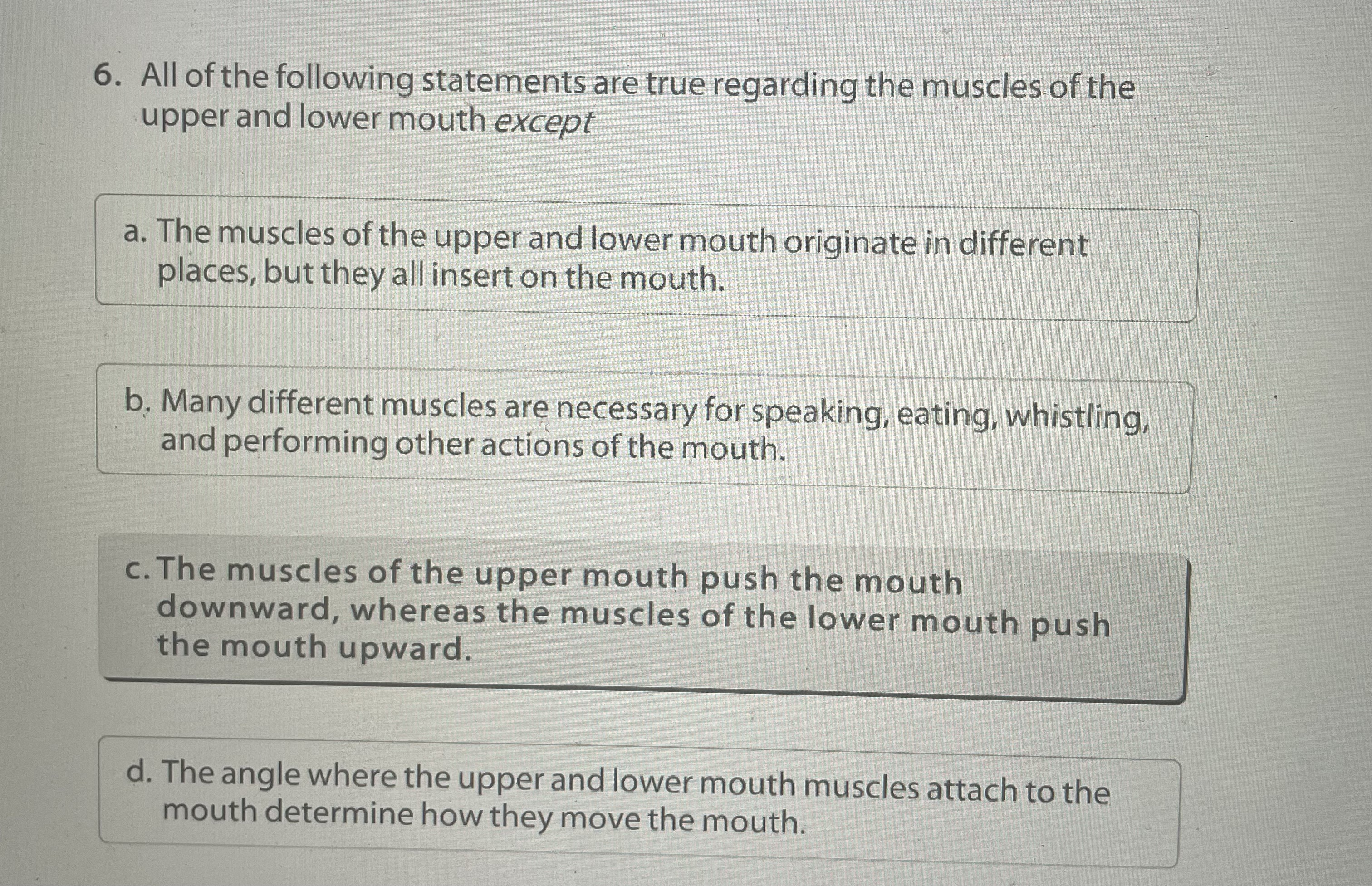 Solved 6. ﻿All of the following statements are true | Chegg.com