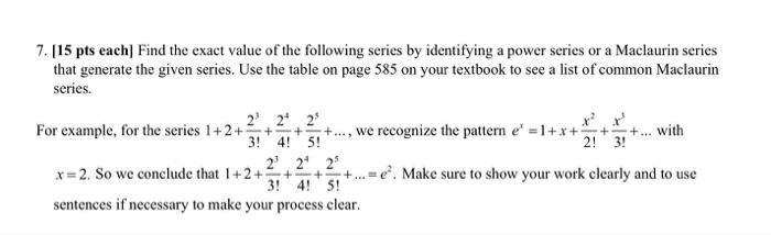 Solved [15 ﻿pts each] ﻿Find the exact value of the following | Chegg.com