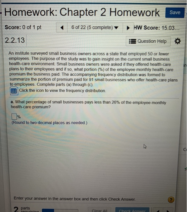 Solved Homework: Chapter 2 Homework Save Score: 0 of 1 pt 6 | Chegg.com