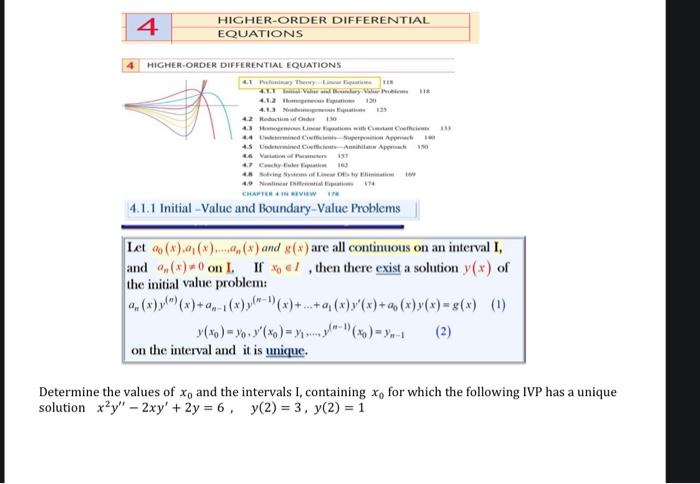 Solved 4 HIGHER-ORDER DIFFERENTIAL EQUATIONS HIGHER-ORDER | Chegg.com