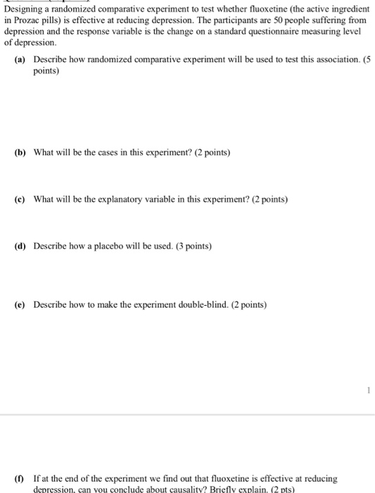 Solved Designing a randomized comparative experiment to test | Chegg.com