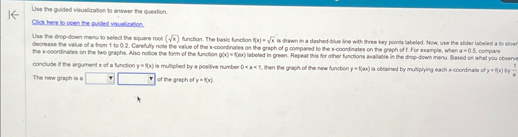 Solved Use the guided visualization to answer the | Chegg.com