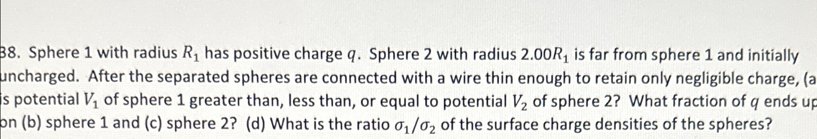Solved Sphere 1 with radius R_(1) has positive charge q. | Chegg.com