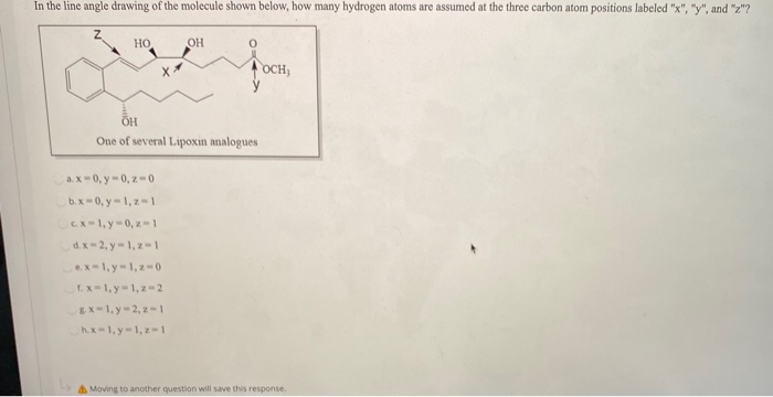 Solved In the line angle drawing of the molecule shown | Chegg.com