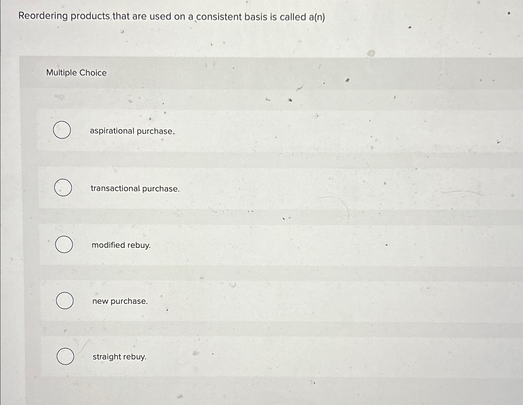 Solved Reordering products that are used on a consistent | Chegg.com