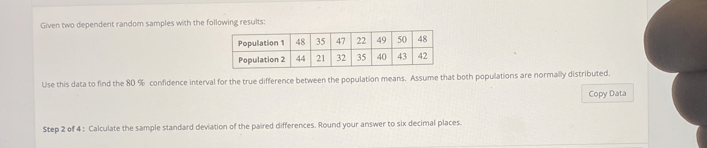 Solved Given two dependent random samples with the following | Chegg.com