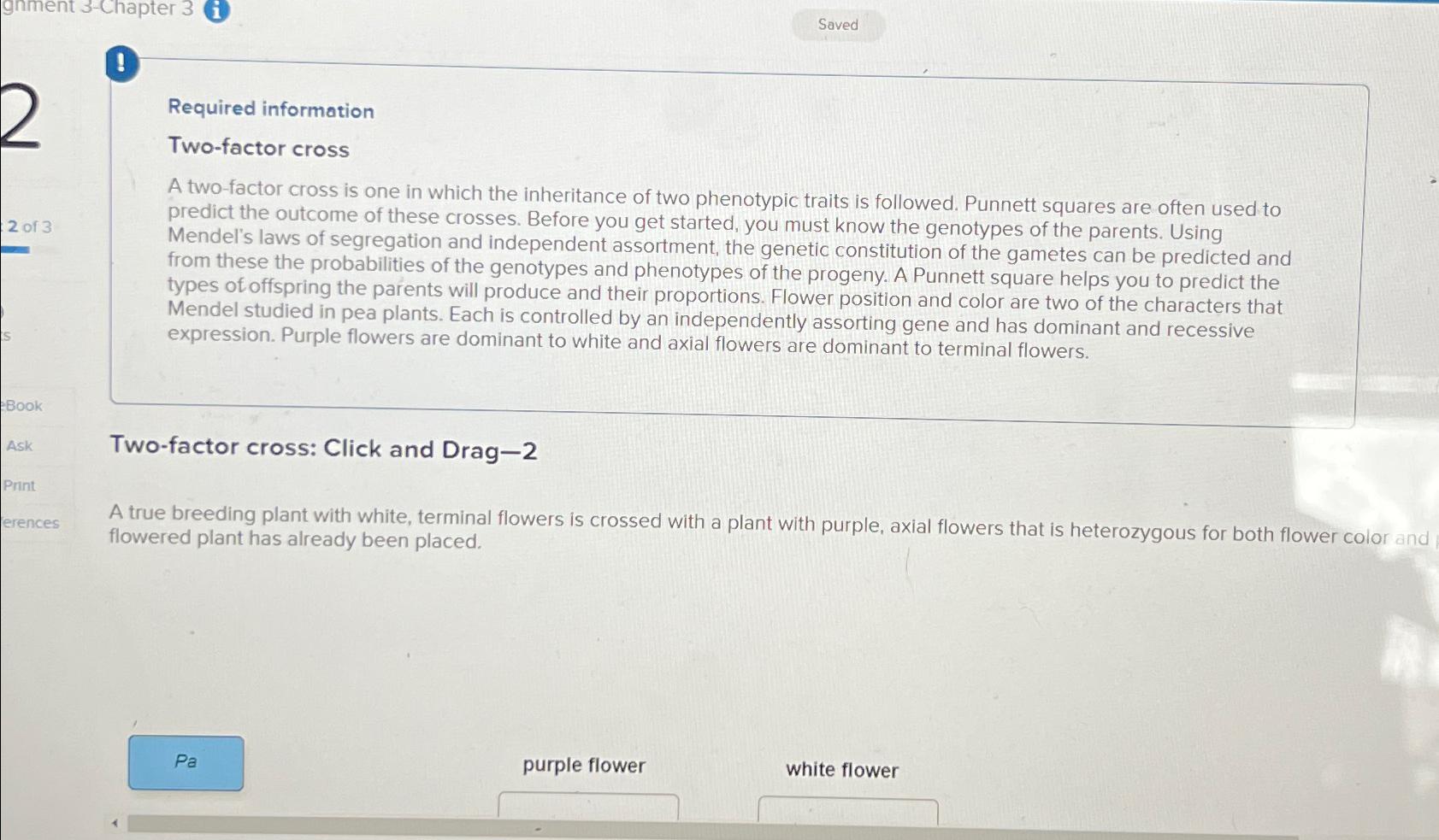 Solved !Required informationTwo-factor crossA two-factor | Chegg.com