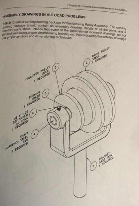 Solved pls include an assembly drawing, details of all | Chegg.com
