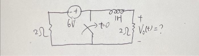 Solved In the following transient circuit, solve for v0(t) | Chegg.com