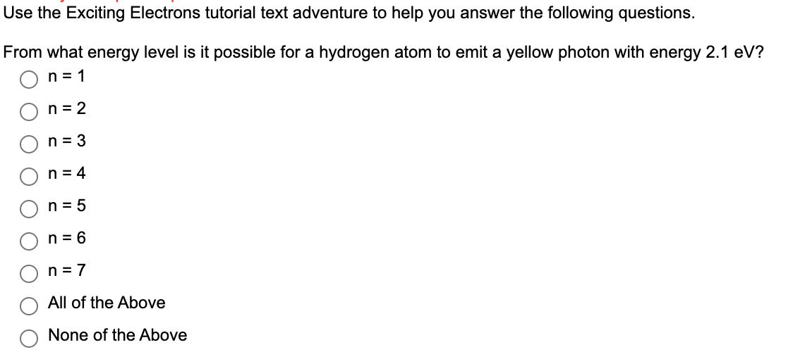 Solved Use the Exciting Electrons tutorial text adventure to | Chegg.com