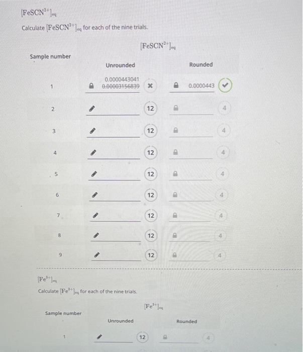 Solved CALIBRATION INITIAL CONCENTRATIONS Complete the table | Chegg.com