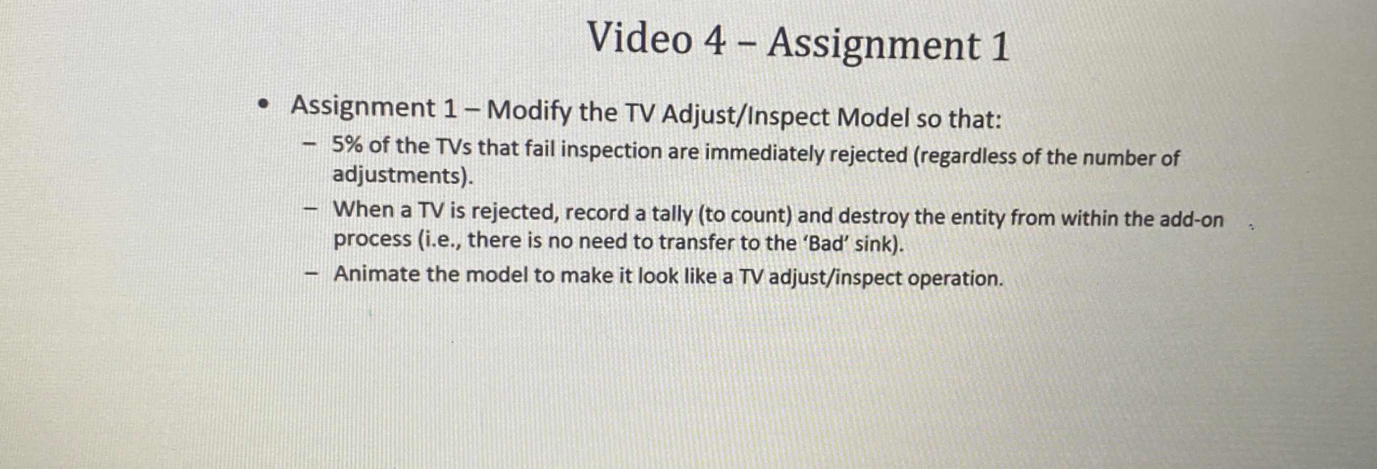 Solved Video 4 ﻿assignment 1assignment 1 ﻿modify The Tv