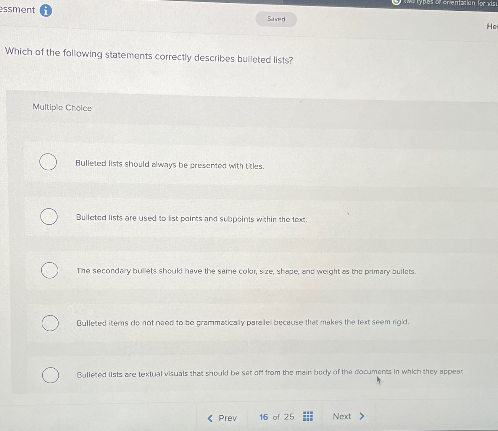 Solved Which of the following statements correctly describes | Chegg.com