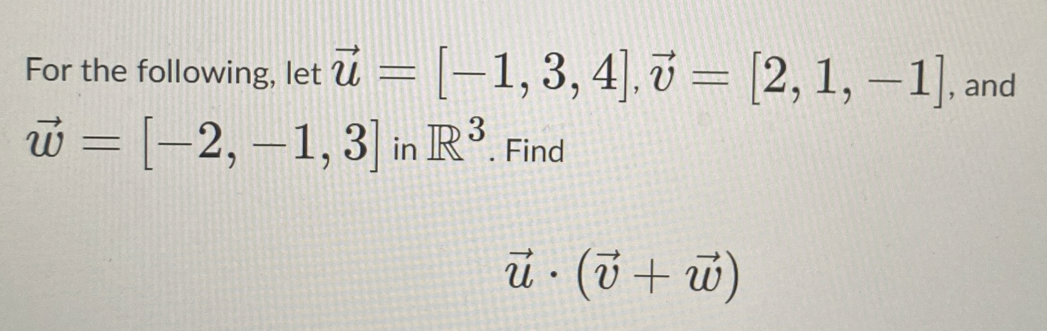 Solved For the following, let | Chegg.com