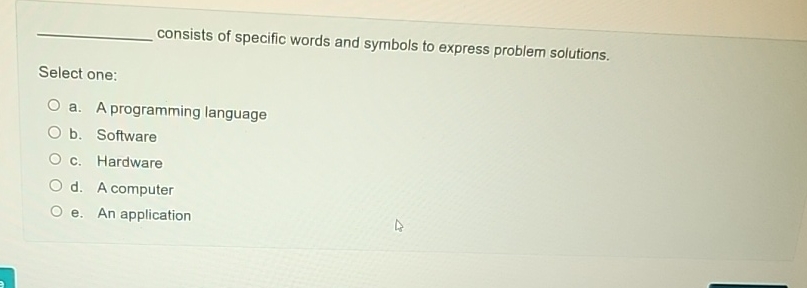 Solved consists of specific words and symbols to express | Chegg.com