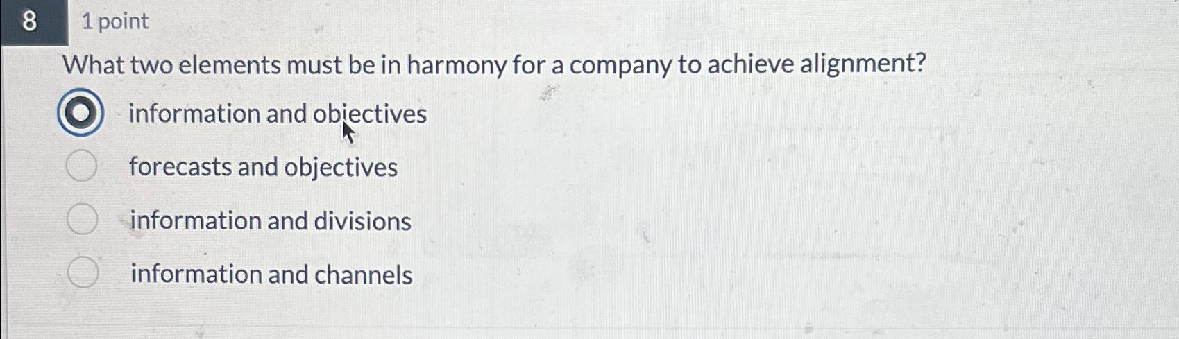 Solved 81 ﻿pointWhat two elements must be in harmony for a | Chegg.com