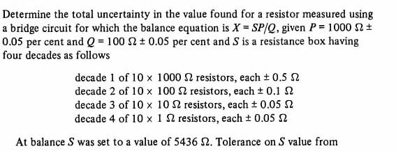 Solved Determine the total uncertainty in the value found | Chegg.com