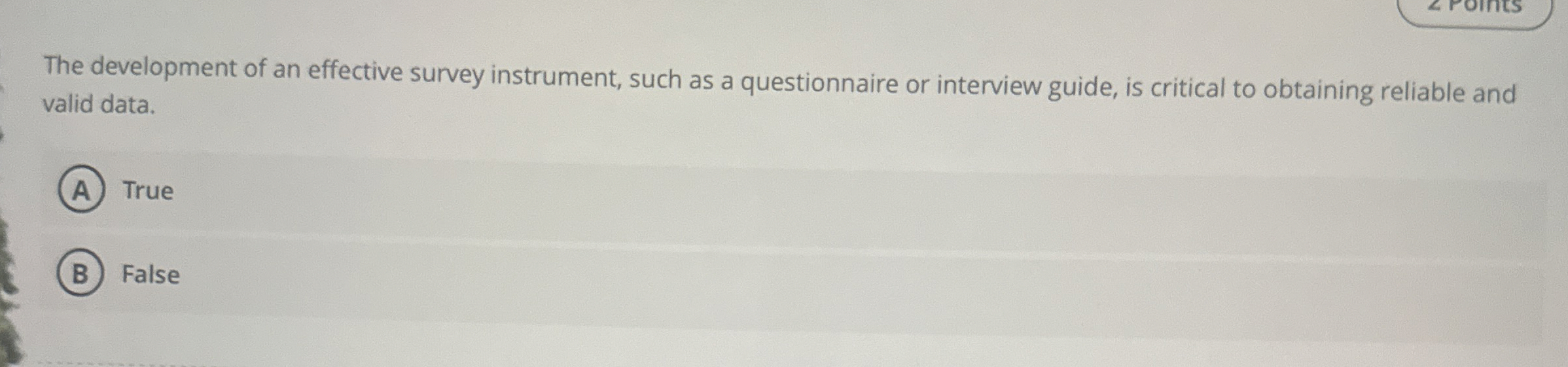 Solved The development of an effective survey instrument, | Chegg.com