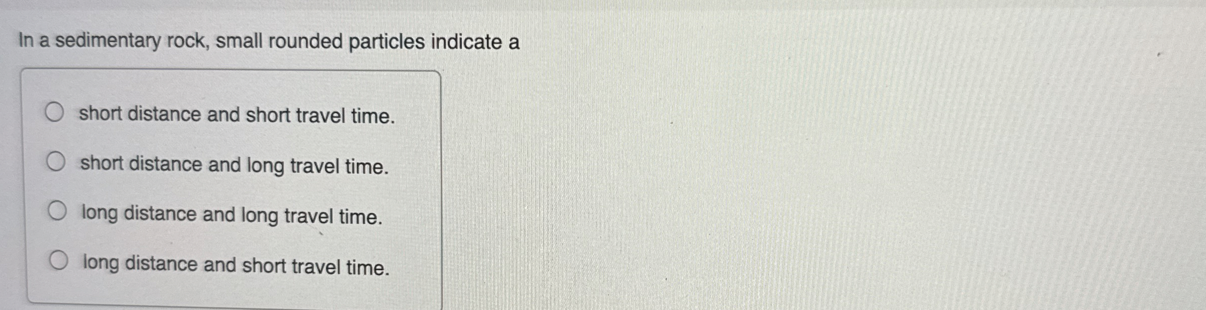Solved In a sedimentary rock, small rounded particles | Chegg.com