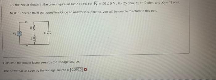 Solved For the circuit shown in the given figure, assume | Chegg.com