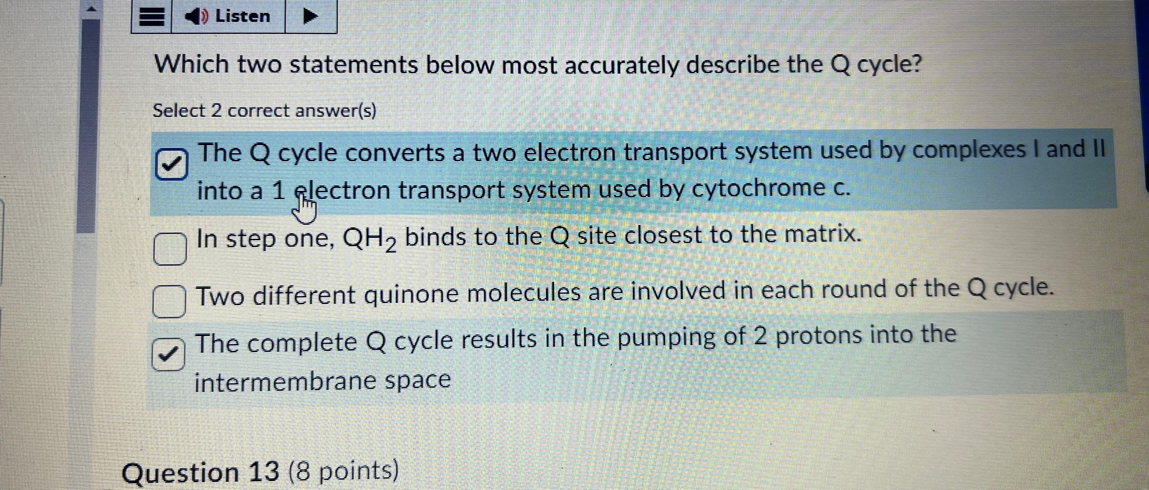 Solved ListenWhich two statements below most accurately | Chegg.com