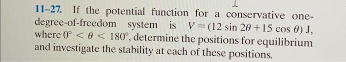 Solved 11-27. If the potential function for a conservative | Chegg.com
