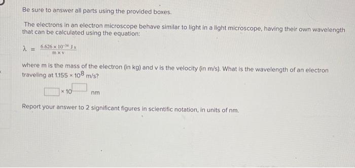 Solved Be sure to answer all parts using the provided boxes. | Chegg.com