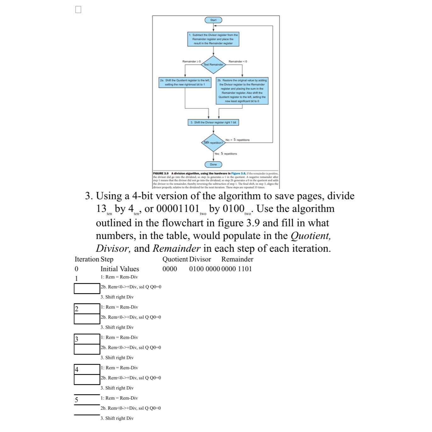 Solved Using a 4-bit version of the algorithm to save pages, | Chegg.com