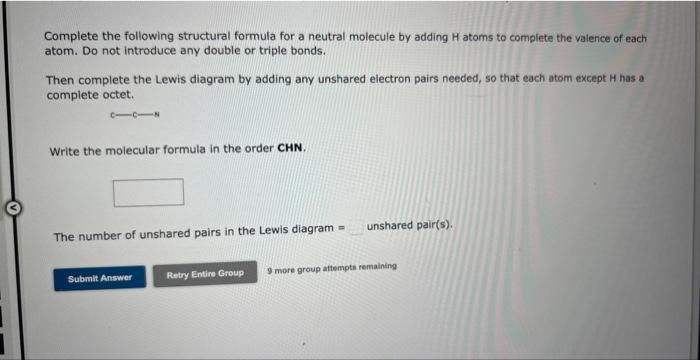 Solved Complete the following structural formula for a | Chegg.com