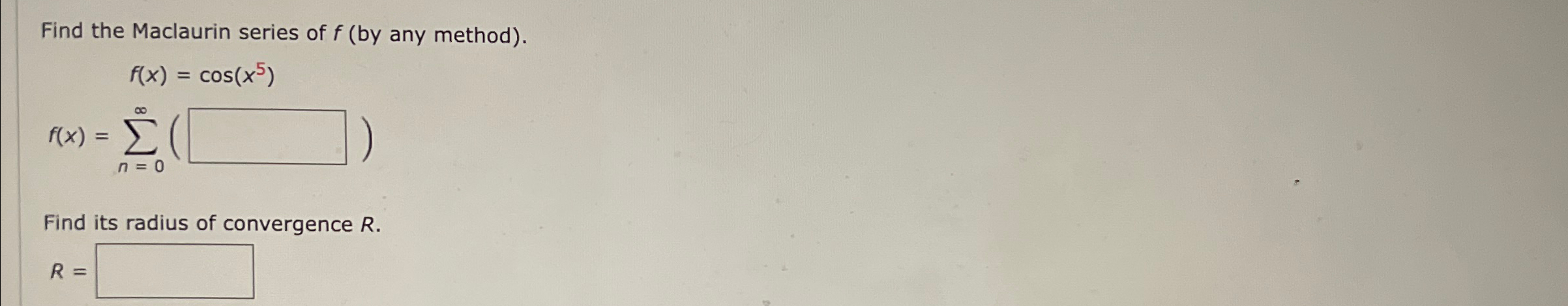 Solved Find the Maclaurin series of f (by any method).Find | Chegg.com