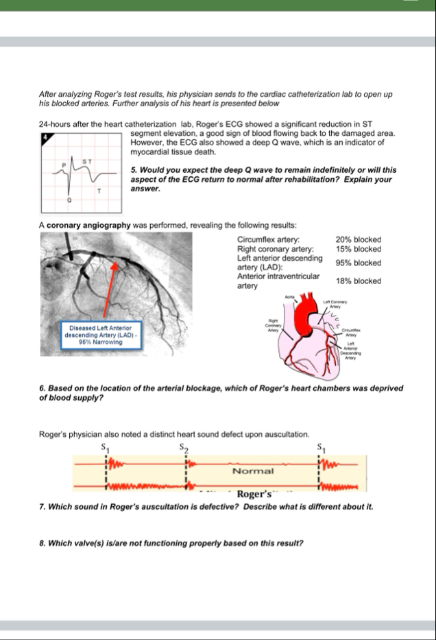 Solved Heart Case StudyHistory: Roger Crockett is a | Chegg.com