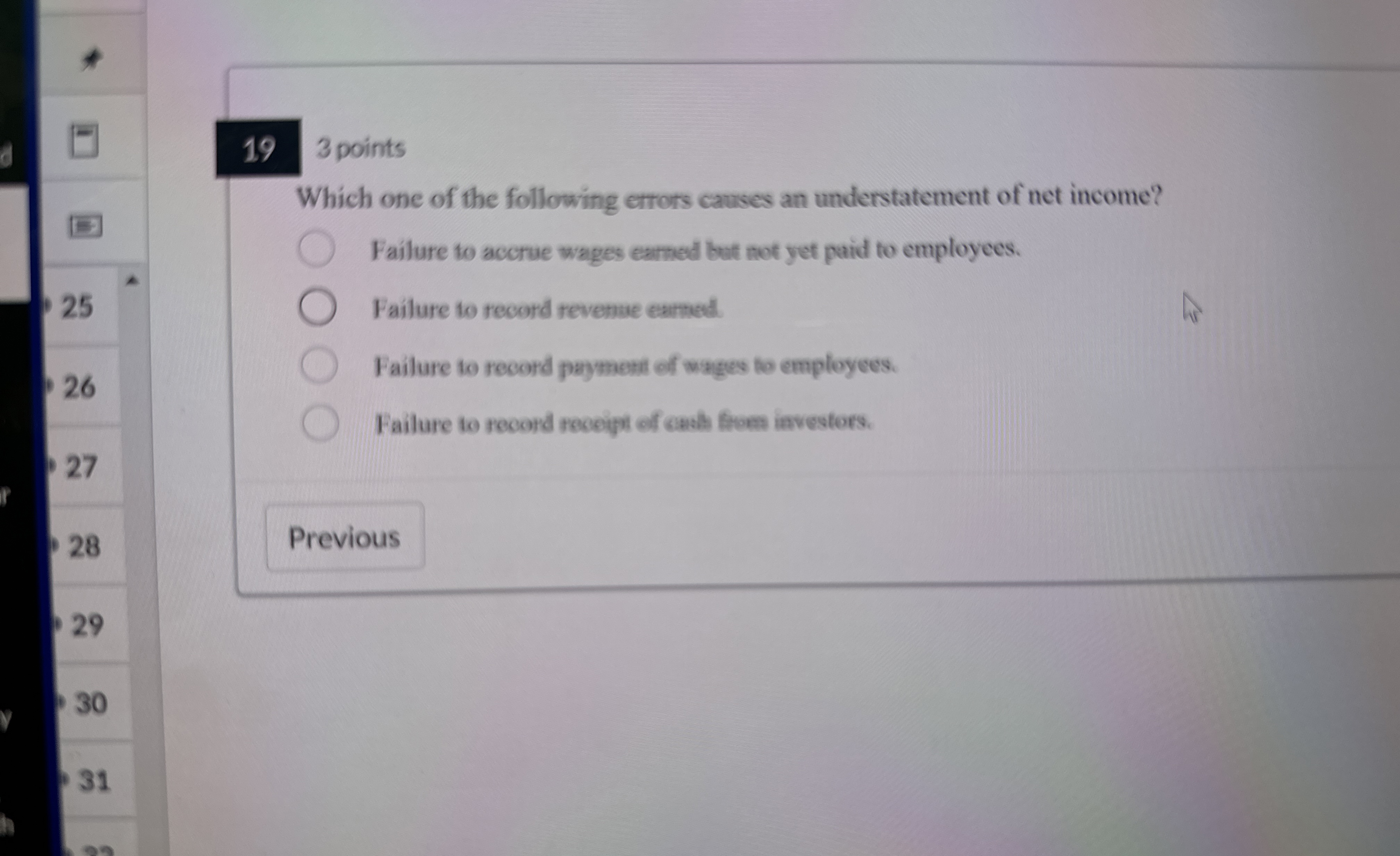Solved Which one of the following errors causes an | Chegg.com